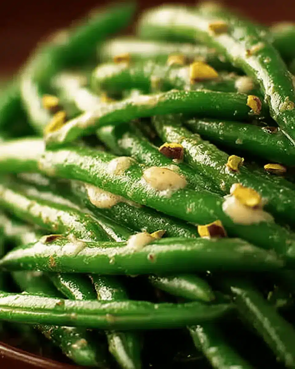 pistachio-sprinkled green beans