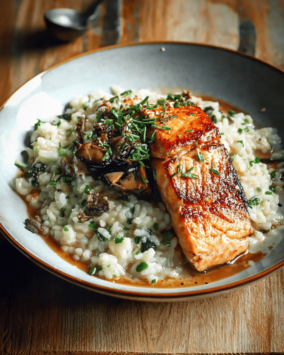 Japanese Style Risotto with Seared Salmon